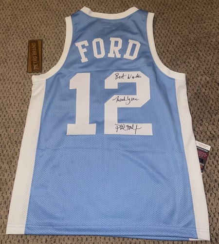 PHIL FORD SIGNED UNC JERSEY AUTOGRAPH BASKETBALL JSA NORTH CAROLINA TAR ...