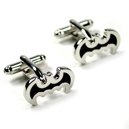 BATMAN CUFFLINKS Super Hero Bat NEW with GIFT BAG Groom Wedding Father ...
