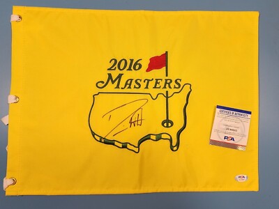 DANNY WILLETT SIGNED 2016 MASTERS Champion FLAG AUTHENTIC AUTOGRAPHed ...