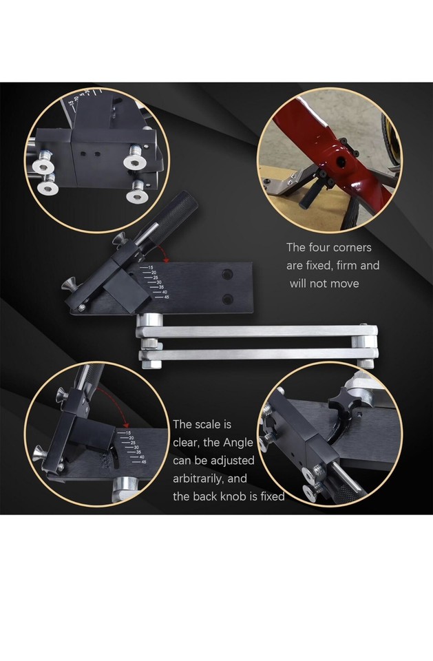 Lawn Mower Blade Sharpener Adjustable Frame 15°- 45° For Straight And ...