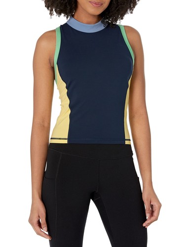 Women's Power Zip Back Workout Tank Top Shirt, Open Blue, X-Large | eBay