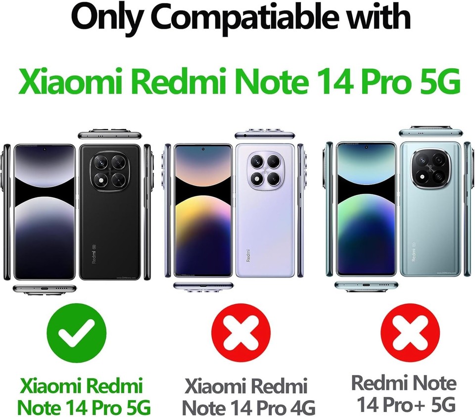 For Xiaomi Redmi Note 14 Pro 5G Slide Camera Flap Protective Case with ...