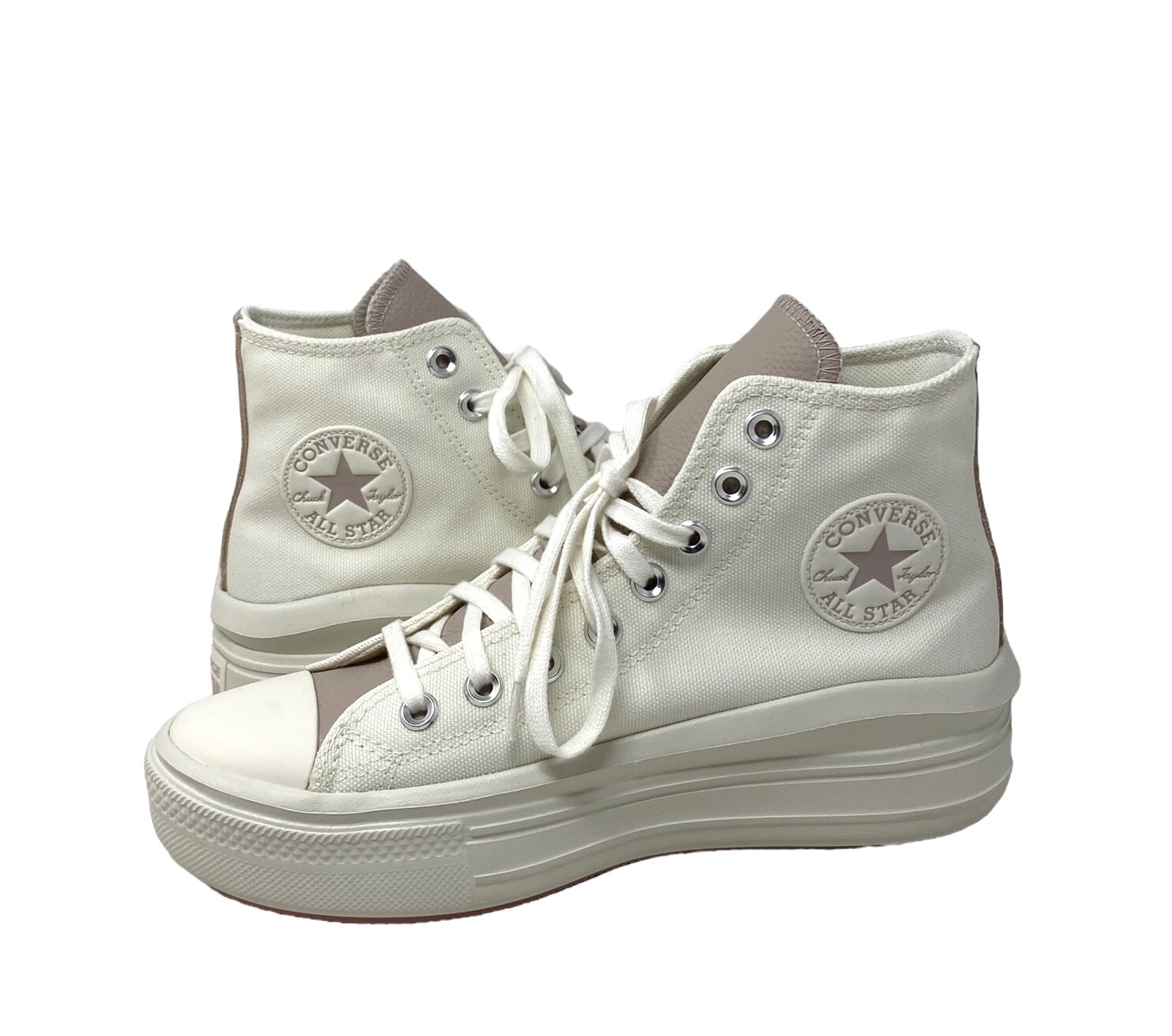 Converse Ctas Move Platform High Sneakers Egret Canvas Women Size ...