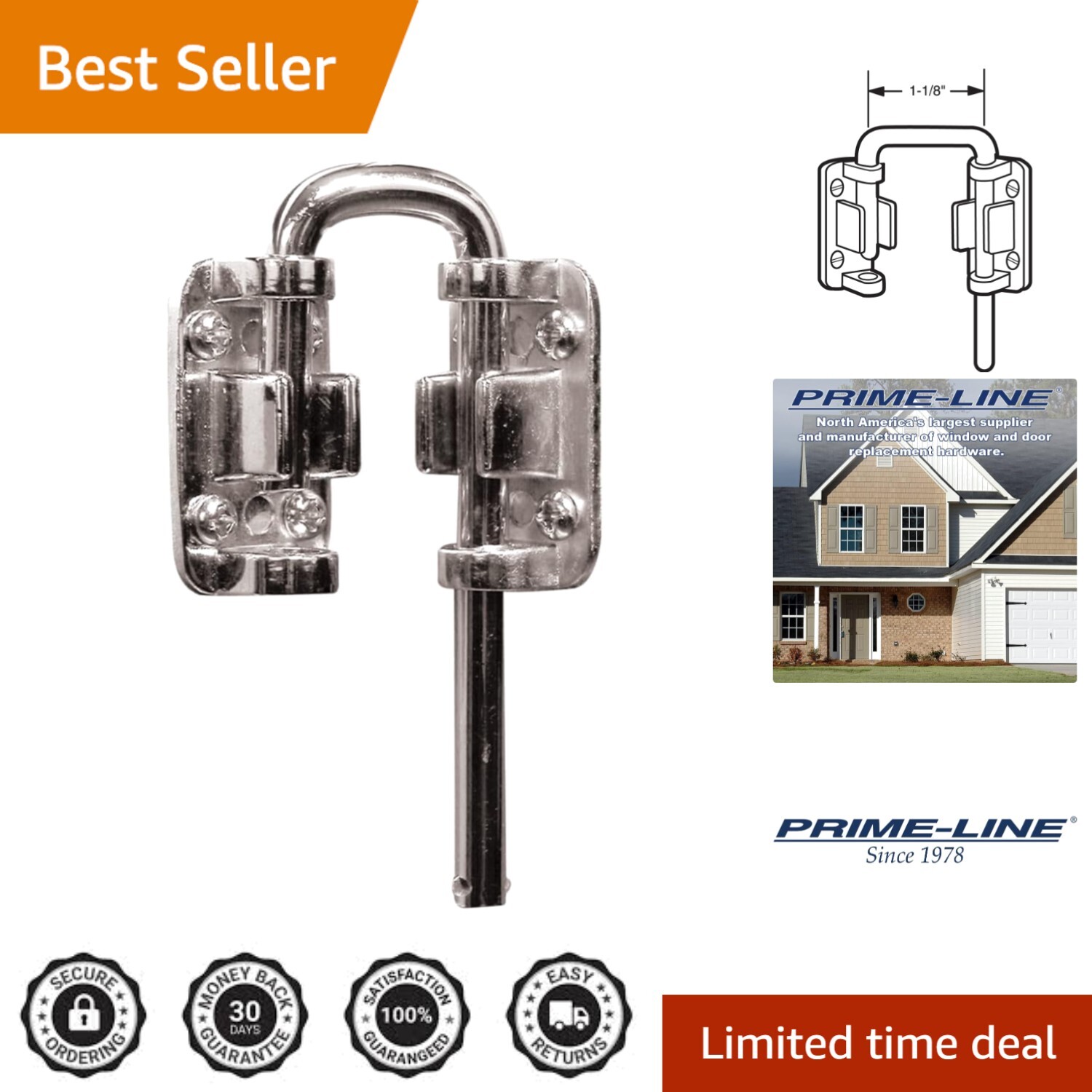High-Quality 1-1/8 In. Weather Resistant Door Lock - Nickel Plated ...