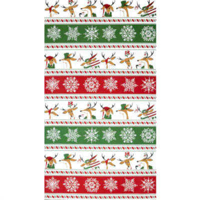Christmas Wheres Rudolph Reindeer Deer Cotton Fabric Benartex 24"X44 ...