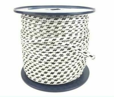 8mm x 100m Polyester Rope Double Braid Marine Yacht Sailing Mooring ...