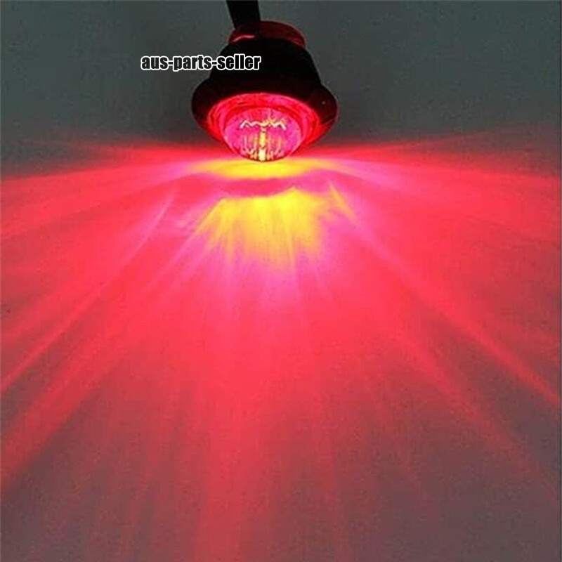 50x Round 3/4" LED Bullet Light 12V 24V Truck Trailer Red Side Marker ...