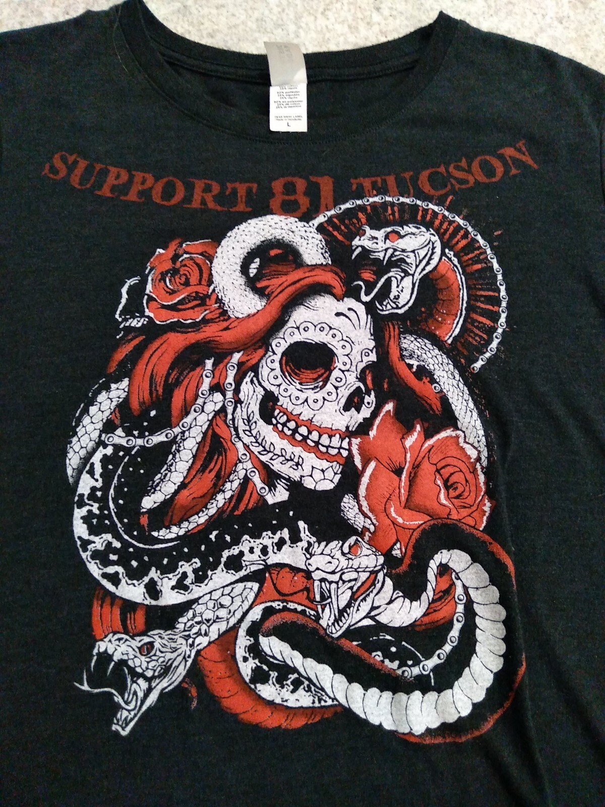 Womens Hells Angels Dago Black 81 supporter T shirt … - Gem