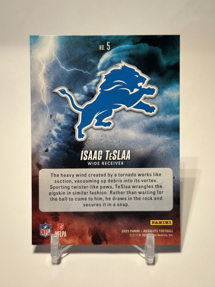 2025 Absolute Football Isaac TeSlaa By Storm #5- Lions - RC | eBay