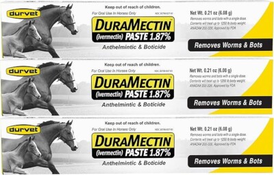 3 Pack Duramectin Equine Wormer Paste - 3 Tubes FREE SHIPPING ...