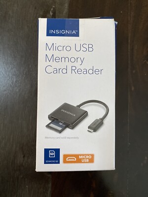 Open-Box Excellent: Insignia- Micro USB Memory Card Reader - Black | eBay
