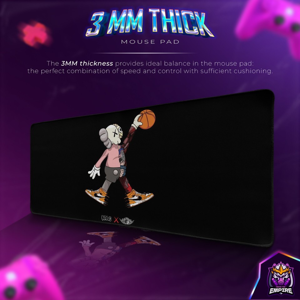 Kaws Basketball Mouse Pad, Artistic Desk Mat, Stylish Gaming Mouse Pad ...