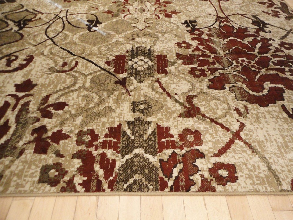 Modern Rug Contemporary Area Rugs Burgundy 8x10 Abstract Carpet 5x7 ...