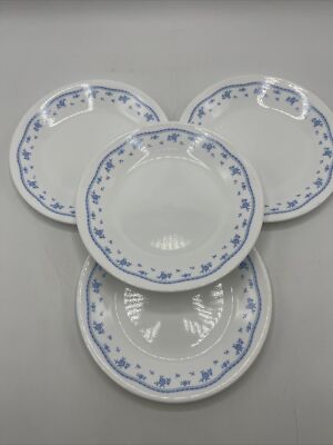 Set Of 4 Corelle Corning Morning Blue 6.7" Bread & Butter Dessert ...