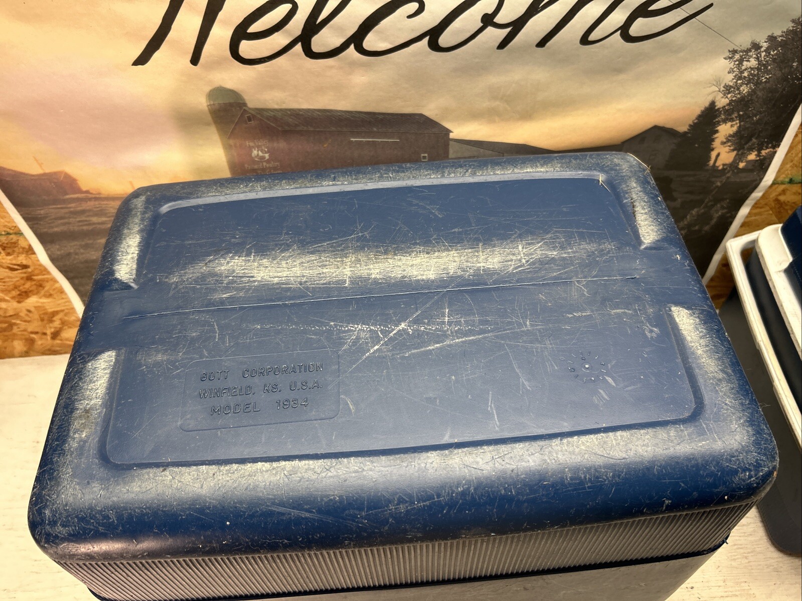 Vintage Gott 34 QT & 8 Qt Chest Coolers Model 1934 & 1908 & 1502 Blue ...