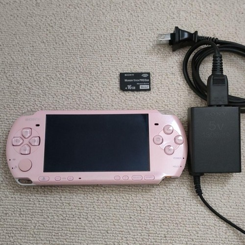 Sony PSP-3000 PlayStation Blossom Pink with 16GB memory card, battery w ...