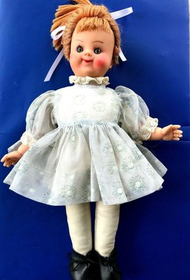 Intriguingly RARE antique Georgene 14" stuffed body & rubber head doll ...