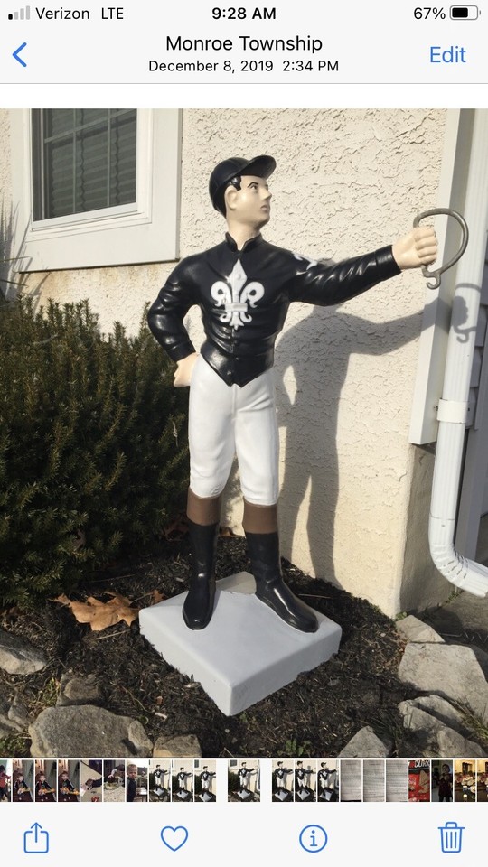 Cavalier 4 foot Concrete LAWN JOCKEY (Ask about possible delivery) | eBay