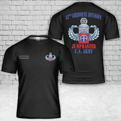 Custom Name 82nd Airborne Jumpmaster - Master Jump Wings T-Shirt 3D | eBay
