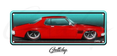 SALAMANCA RED HOLDEN HQ GTS Monaro Car Art Aussie Number Plate License ...