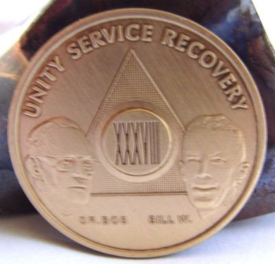Alcoholics Anonymous AA Founders 38 Year NEW Bronze Medallion Coin Chip ...
