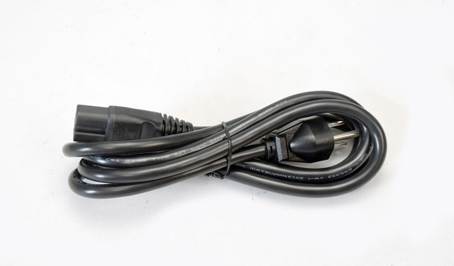 Dell Notched Power Cable NEMA 5-15 Male Connector to C15 Female 9KKCP ...