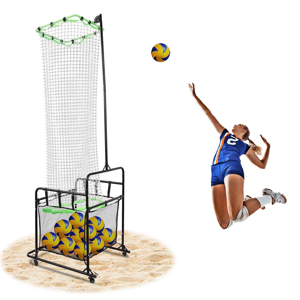 NAFE Adjustable Volleyball Setter Trainer with Net for Skill Practice ...