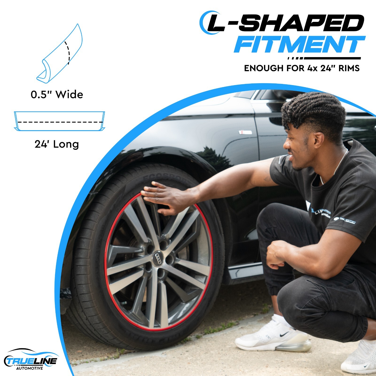 Rim Guards Red Alloy Armor Wheel Rim Curb Scratch Protection For ...