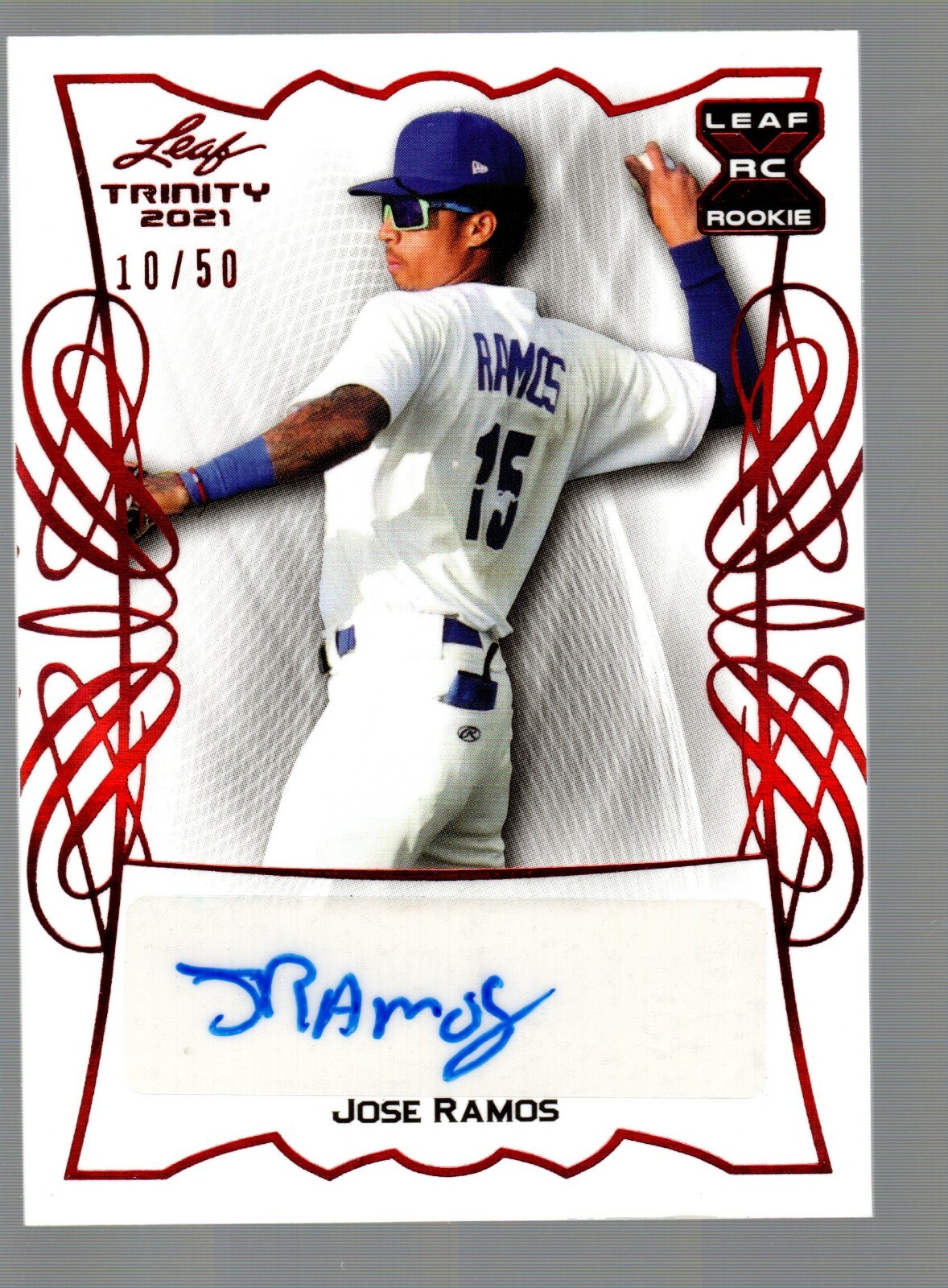 2021 Leaf Trinity Autographs Red #BA-JR1 Jose Ramos 10/50 | eBay