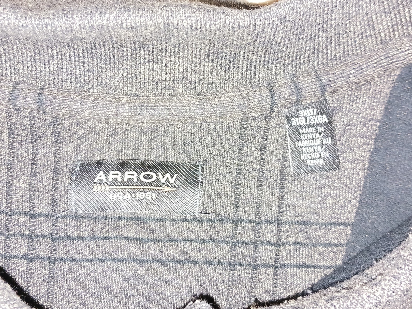 Big & Tall Arrow Mens Textured LS Gray Polo 3XLT | eBay