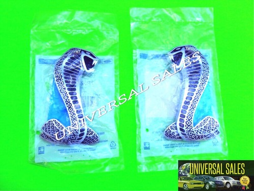 PAIR FORD MUSTANG COBRA SNAKE EMBLEMS BADGE RIGHT & LEFT 94-2004 OEM ...
