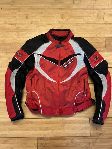 Fieldsheer Mesh Red Padded Motorcycle Protective Riding Jacket - Men's ...