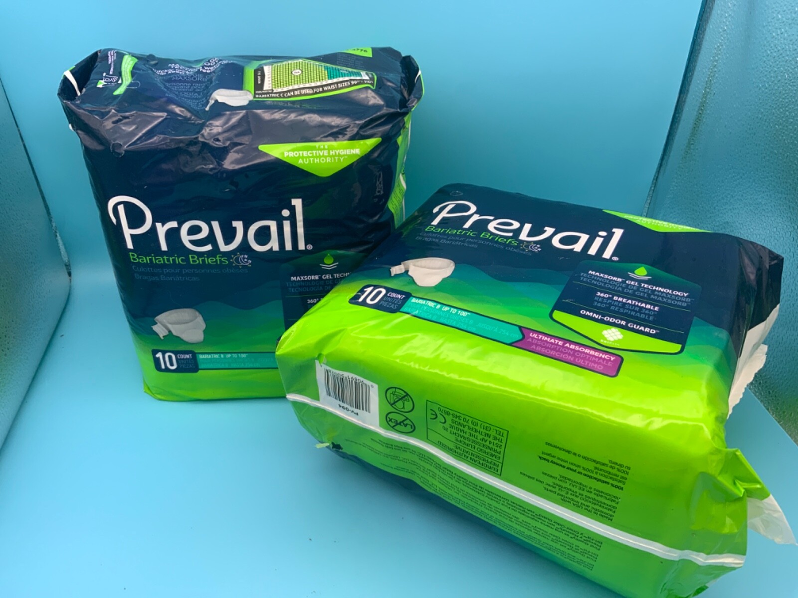 PREVAIL Incontinence Bariatric Briefs, Size B, Max Absorbency - 10 Ct ...