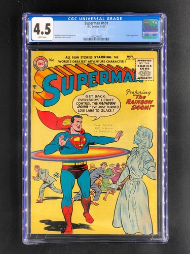 Superman #101 CGC 4.5 VG+ White Pages Lex Luthor Appearance | eBay
