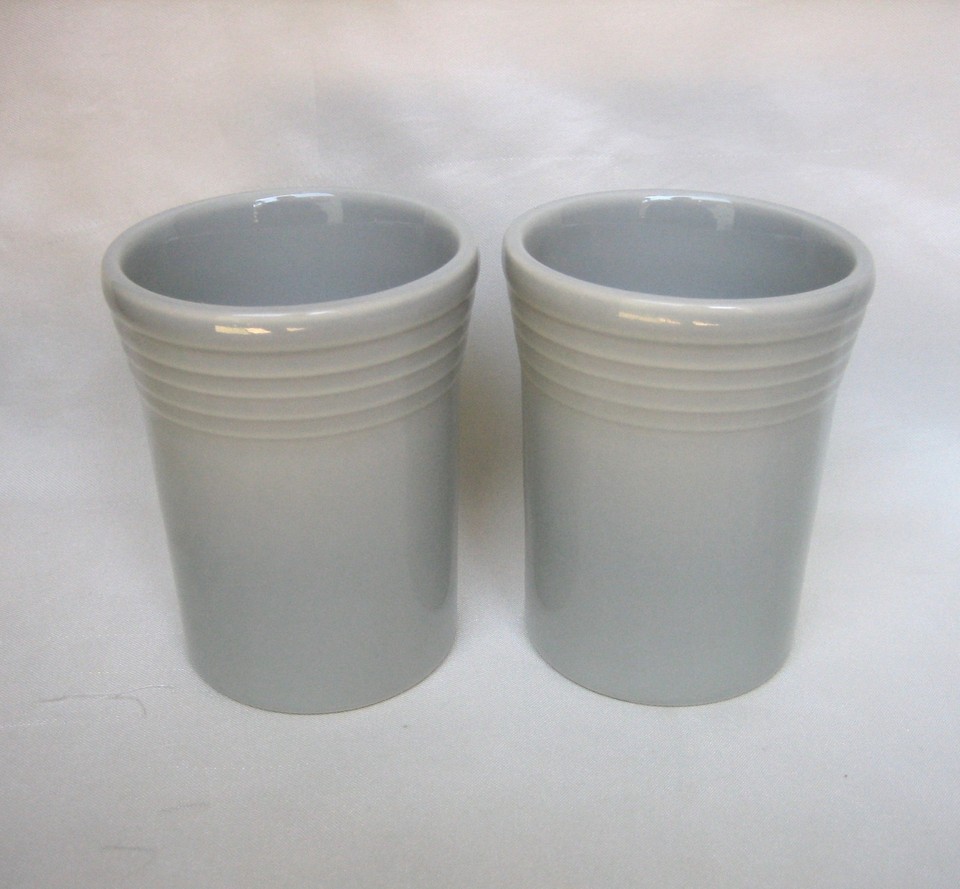 Fiestaware 2 Gray Juice Tumblers Homer Laughlin Lead Free Fiesta Ware 3 ...