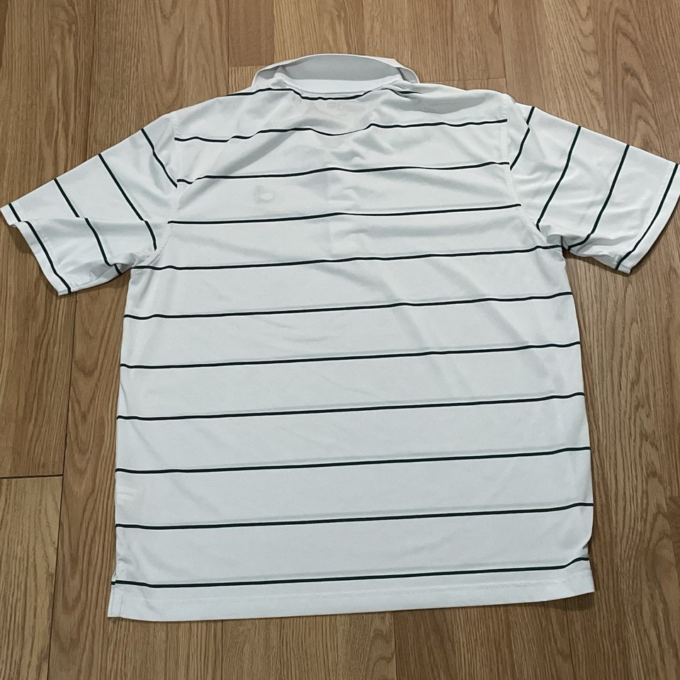 Masters Tech Mens Large Short Sleeve Masters Polo Shirt White Green ...
