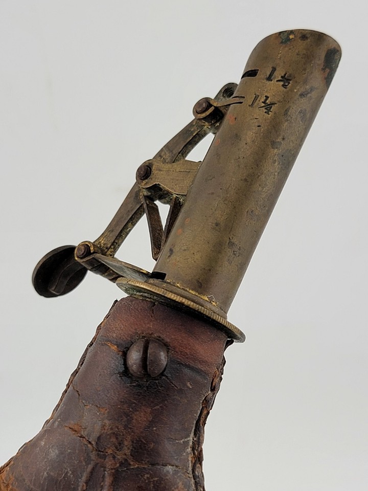 ORIGINAL 19th CENTURY LEATHER SHOT POUCH FOR A MUZZLE LOADING GUN OR ...