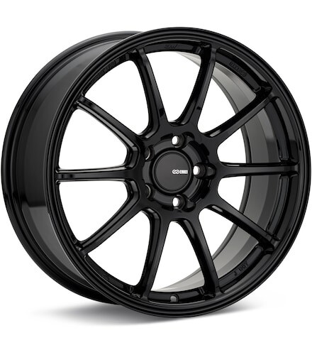 17x8 +45 Enkei TRIUMPH 5x100 Gloss Black Wheels (Set of 4) | eBay