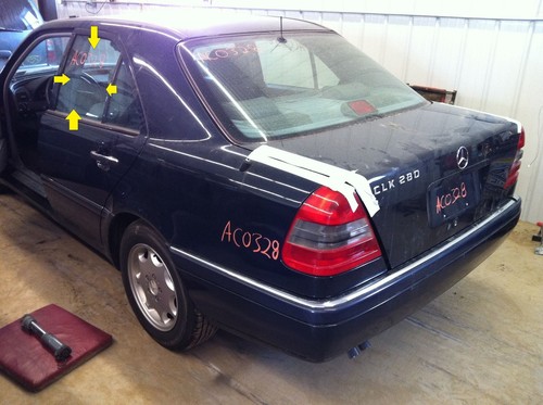 94-00 MERCEDES C280 DRIVER LEFT REAR DOOR GLASS WINDOW ONLY | eBay