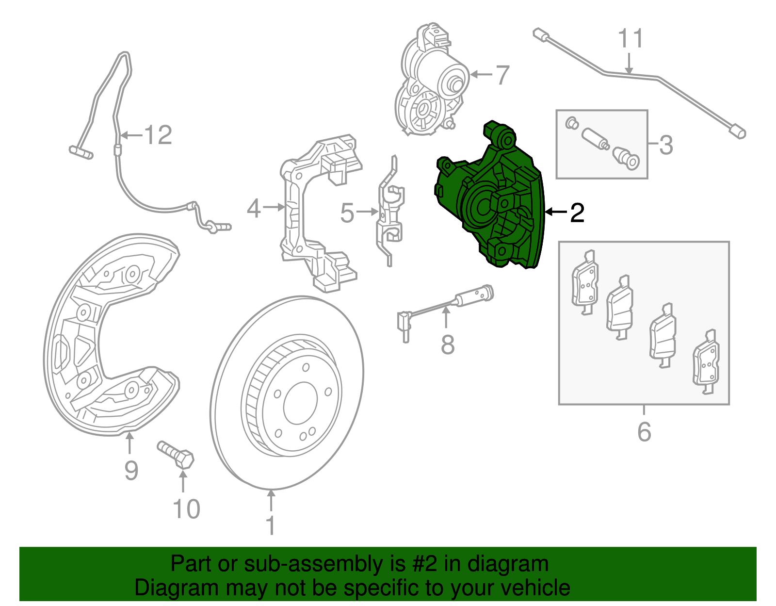 MERCEDES Mercedes-Benz OEM 2015 C300 Rear-brake Disc Caliper 2054230381 ...