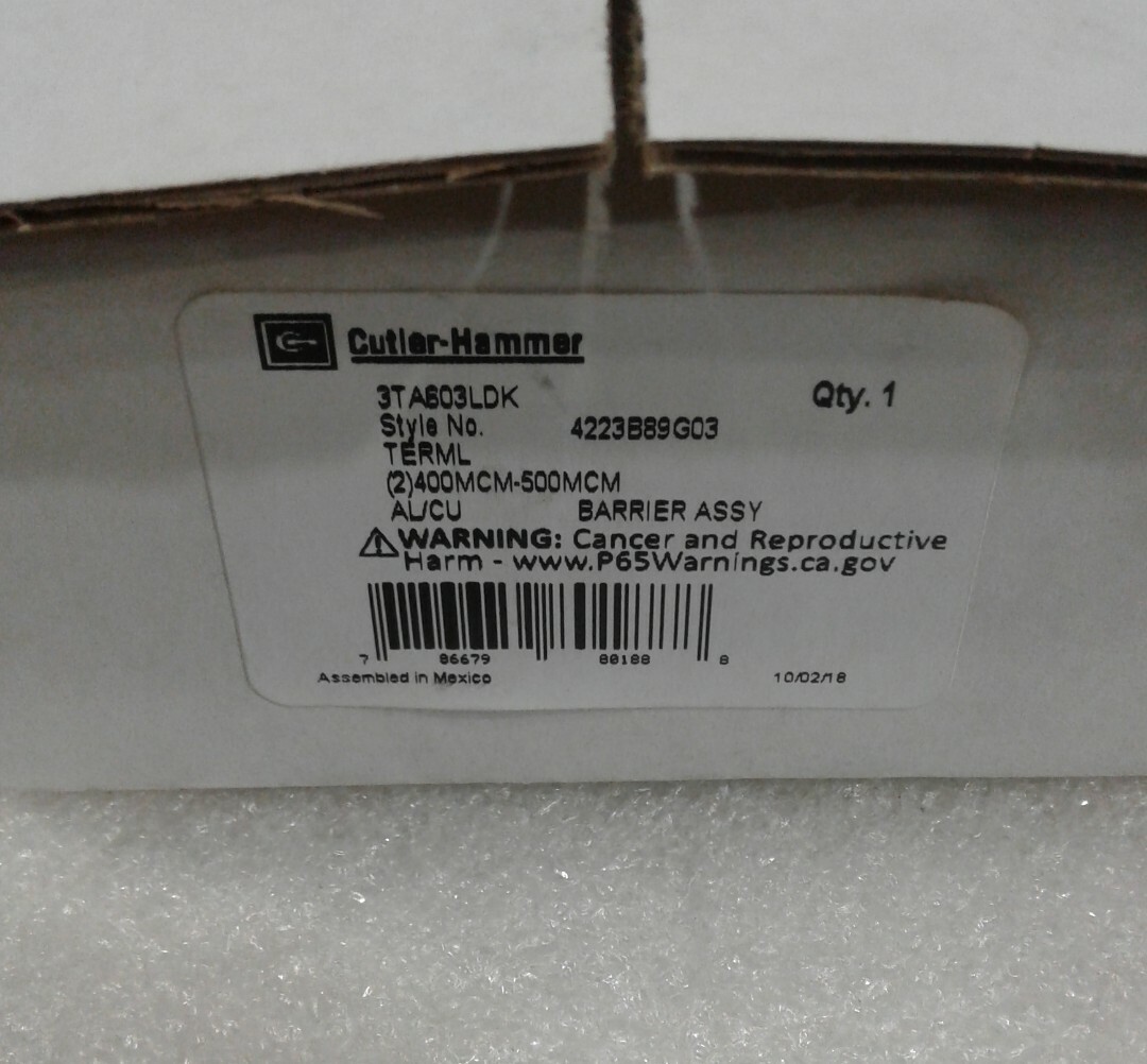 3TA603LDK CH TERMINAL LUG KIT 3POLE 600AMP 400-500MCM NEW | eBay