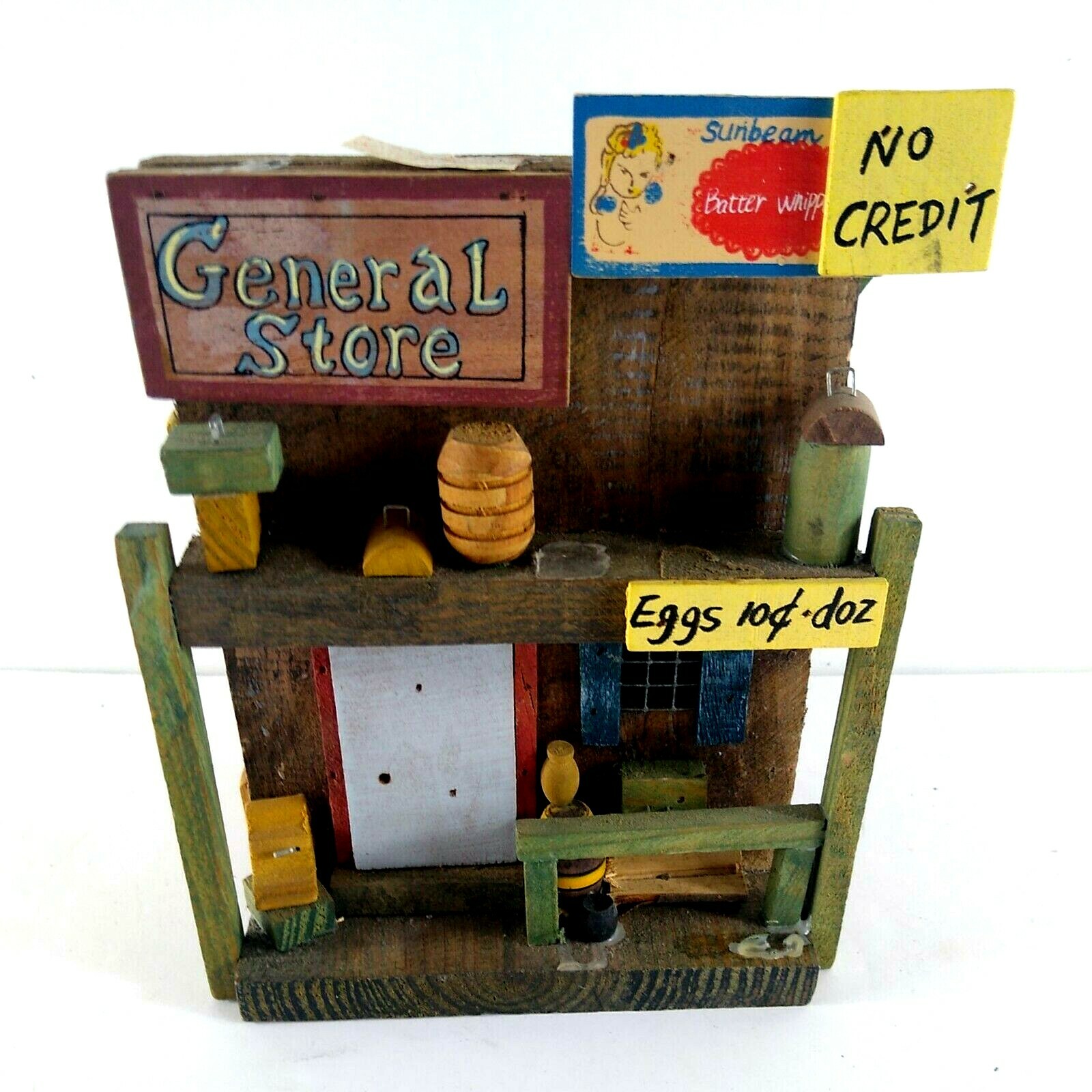 Rustic Primitive General Store For Model Village Train Country Folk Art ...