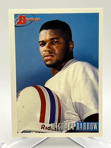 1993 Bowman NFL Football Rookie Card #151 Michael Barrow LB #51 Houston ...