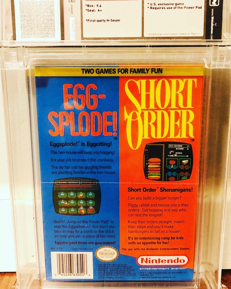 Short Order Eggsplode WATA 9.6 A+ Carolina Collection Rare!! NES ...