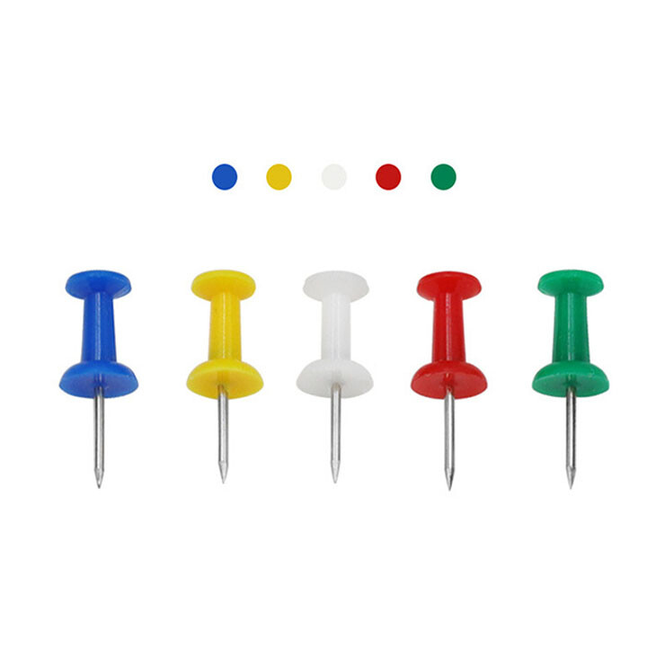 100pcs Thumb Tack Push Pin For Drawing Map Notice Office