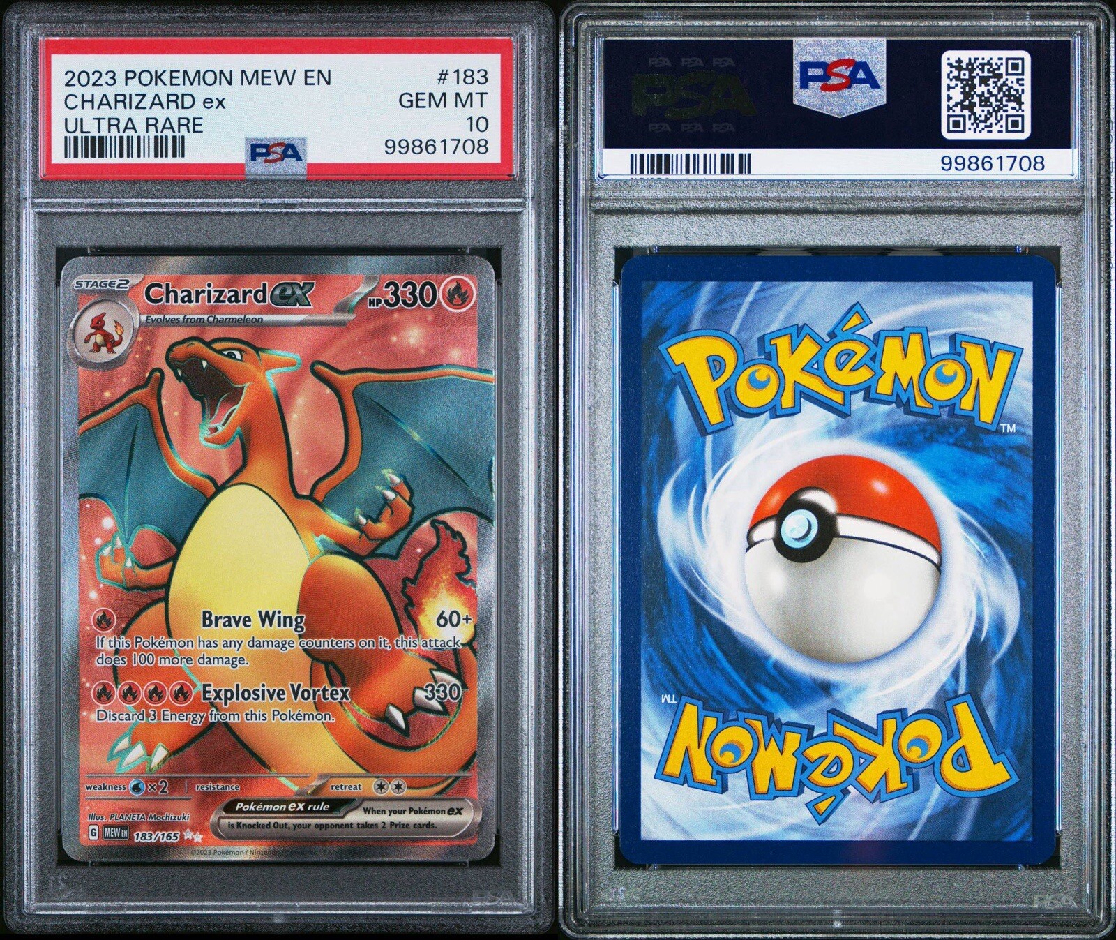 PSA 10 Charizard ex 183/165 Pokemon Sv: Scarlet & Violet 151 Full Art ...
