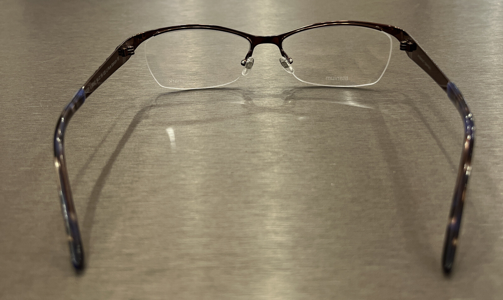 Prodesign Denmark 5328 c.8032 LI Pure Titanium Semi Rimless Eyeglass ...