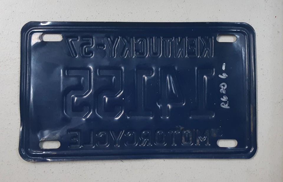 1957 Kentucky Motorcycle License Plate | eBay