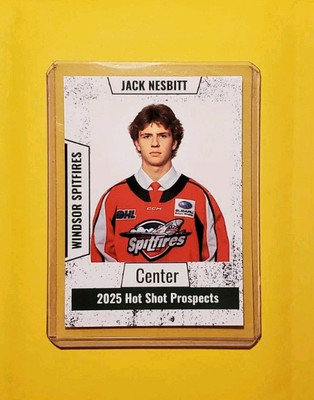 2025 Draft Prospect rookie JACK NESBITT Windsor Spitfires | eBay