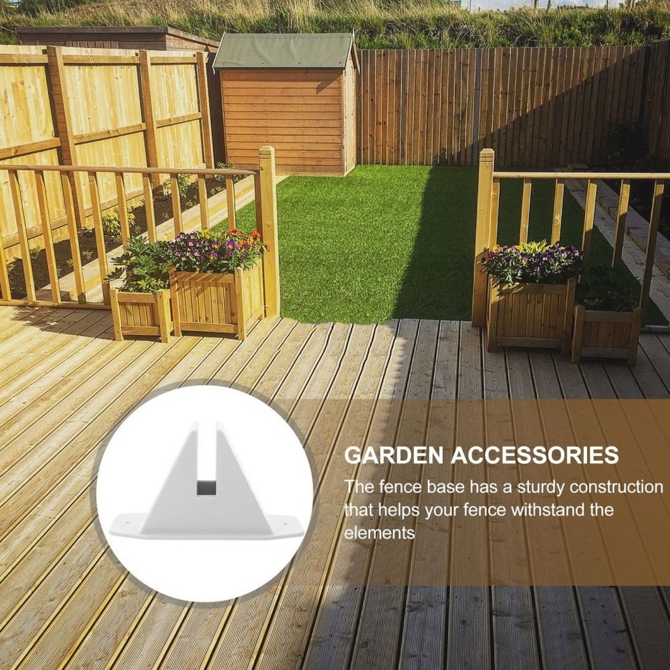 2 Pcs Plastic Fence Base Stand Holder for Small Garden Fence Lawn ...